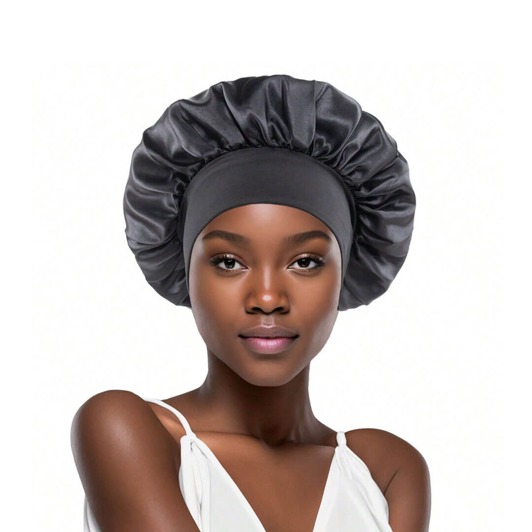Wide Band Satin Bonnet | Silky Satin Bonnet | Mane Naturals