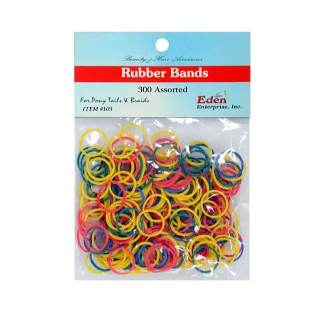Eden Assorted Rubber Bands - 300 pcs | Hair Elastics | Mane Naturals